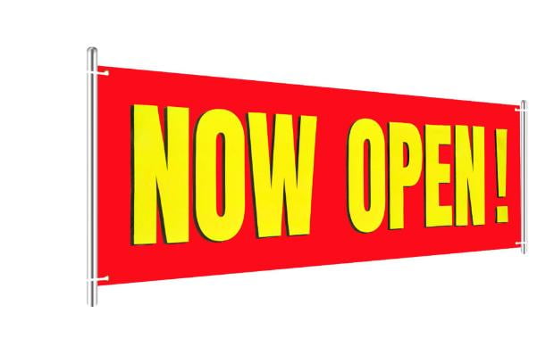 QIDITONG 1 Set Now Open Banner High Visibility Opening Sign Large ...