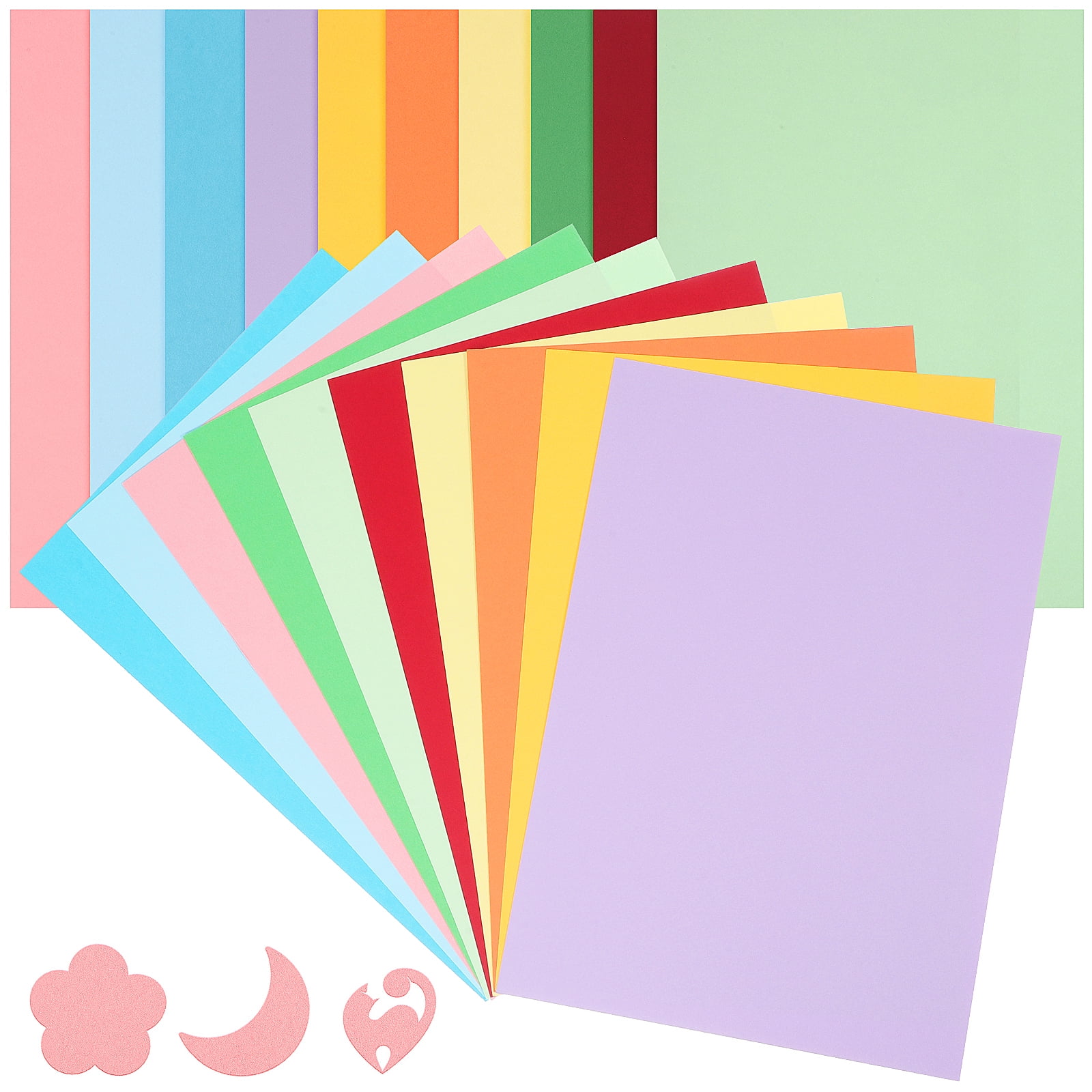 QIDITONG 100 Sheets Colored Card Stock Paper Assorted Colors Card Stock ...