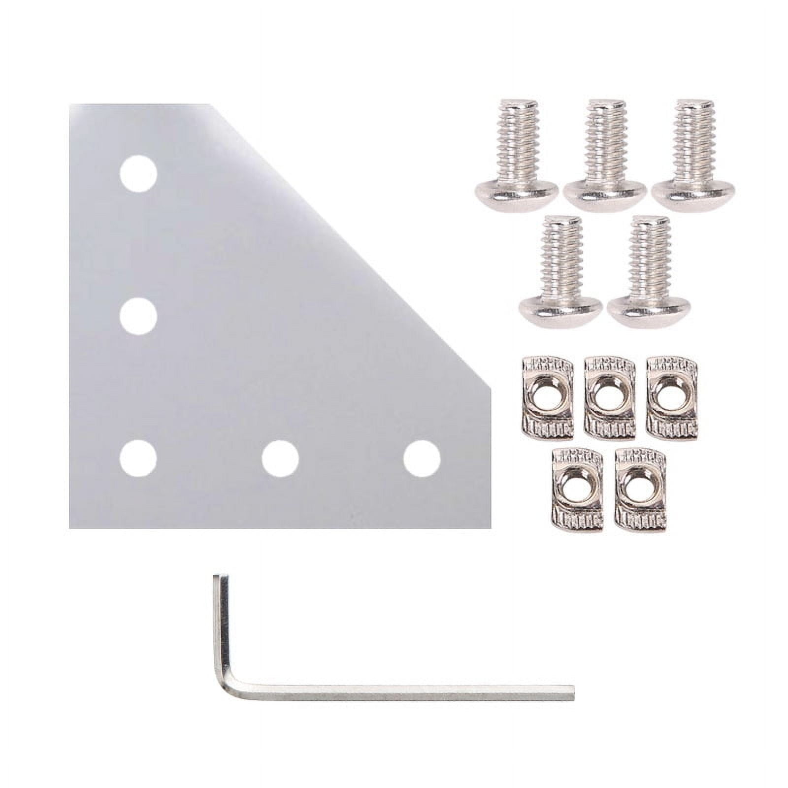 QIDITONG 10pcs Aluminum Alloy L Shape Joining Plate with Screws Nuts ...