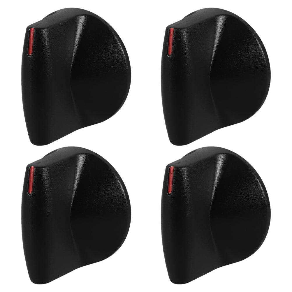 QIDITONG 2 Pairs Universal Gas Stove Knob Switch Replacement Black Control Knobs for Gas Burners ...