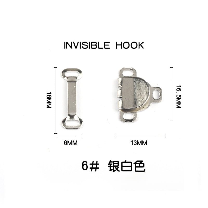 QIDITONG 20 Sets Sewing Hook and Eye Closures Replacement Clasps Pants ...