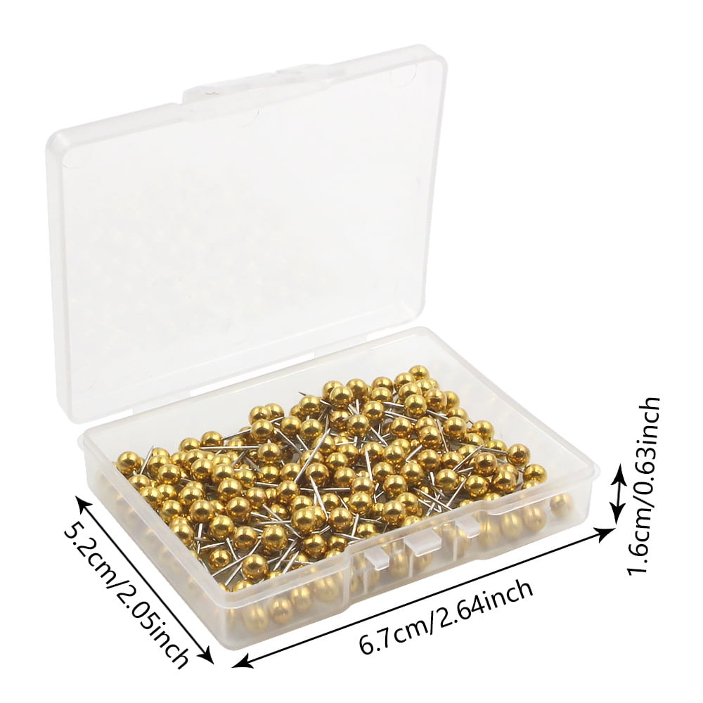 QIDITONG 200pcs Round Ball Push Pins for Cork Board Bulletin Board and ...