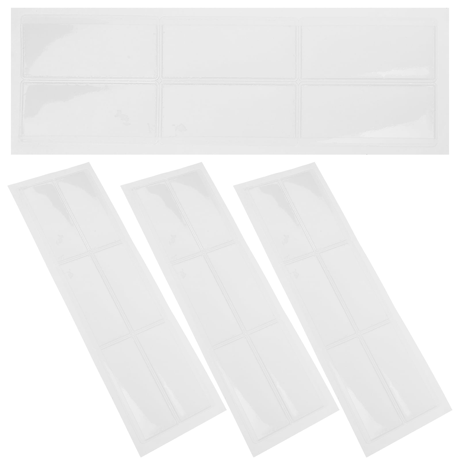 QIDITONG 24pcs Self-Adhesive Clear Label Holders Waterproof Transparent ...