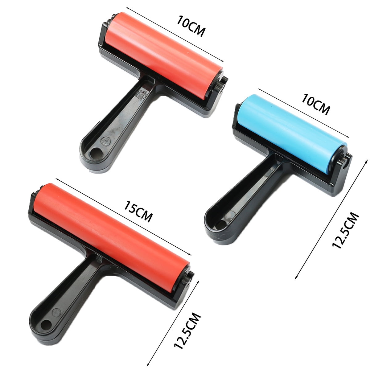 QIDITONG 2pcs Diy Craft Roller Printing Tool Rubber Roller Applicator ...