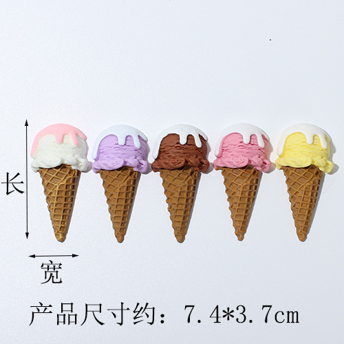 QIDITONG 2pcs Realistic Ice Cream Props Lifelike Fake Food Model ...