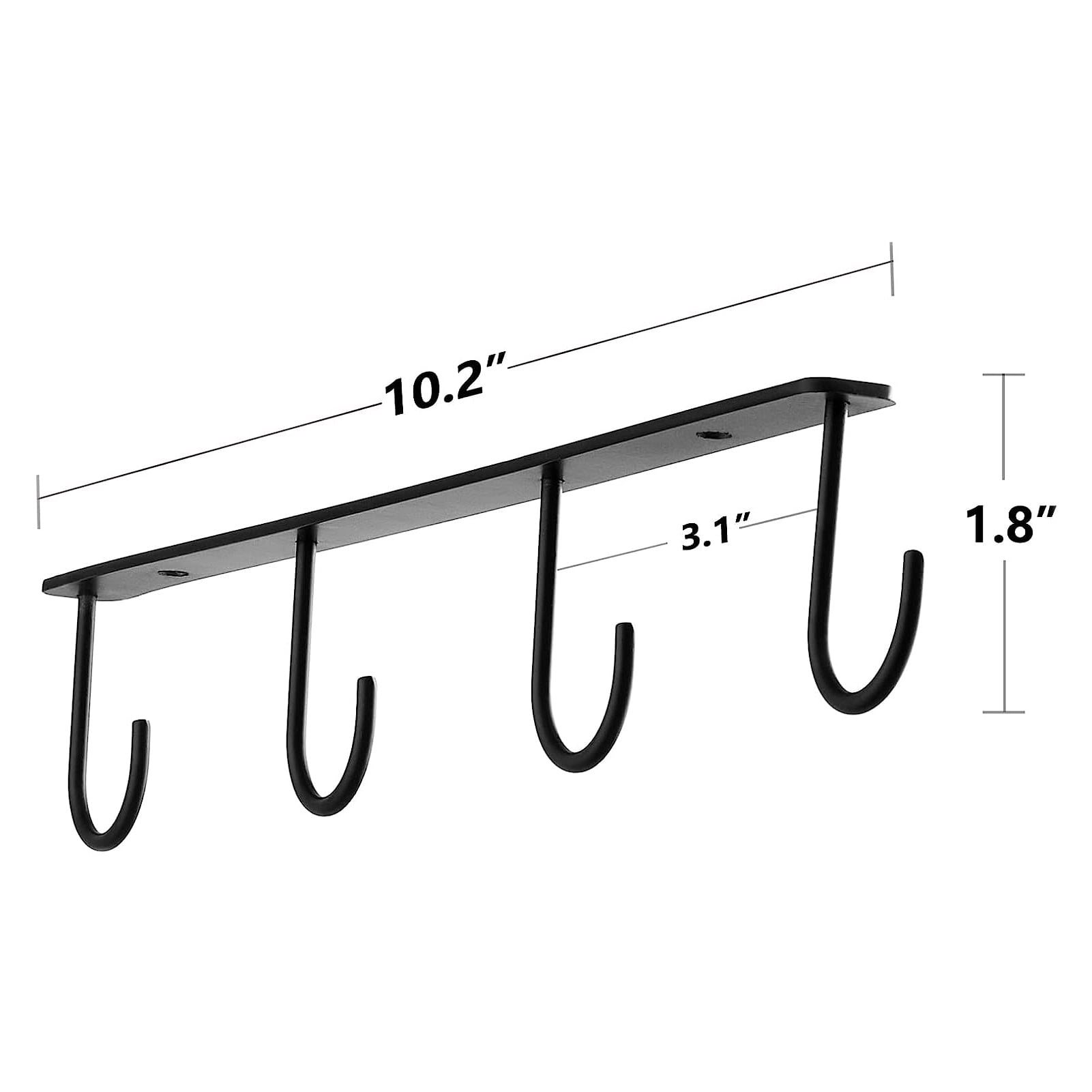 QIDITONG 3pcs Mug Holder Under Shelf Hanger for Kitchen Coffee Cup ...