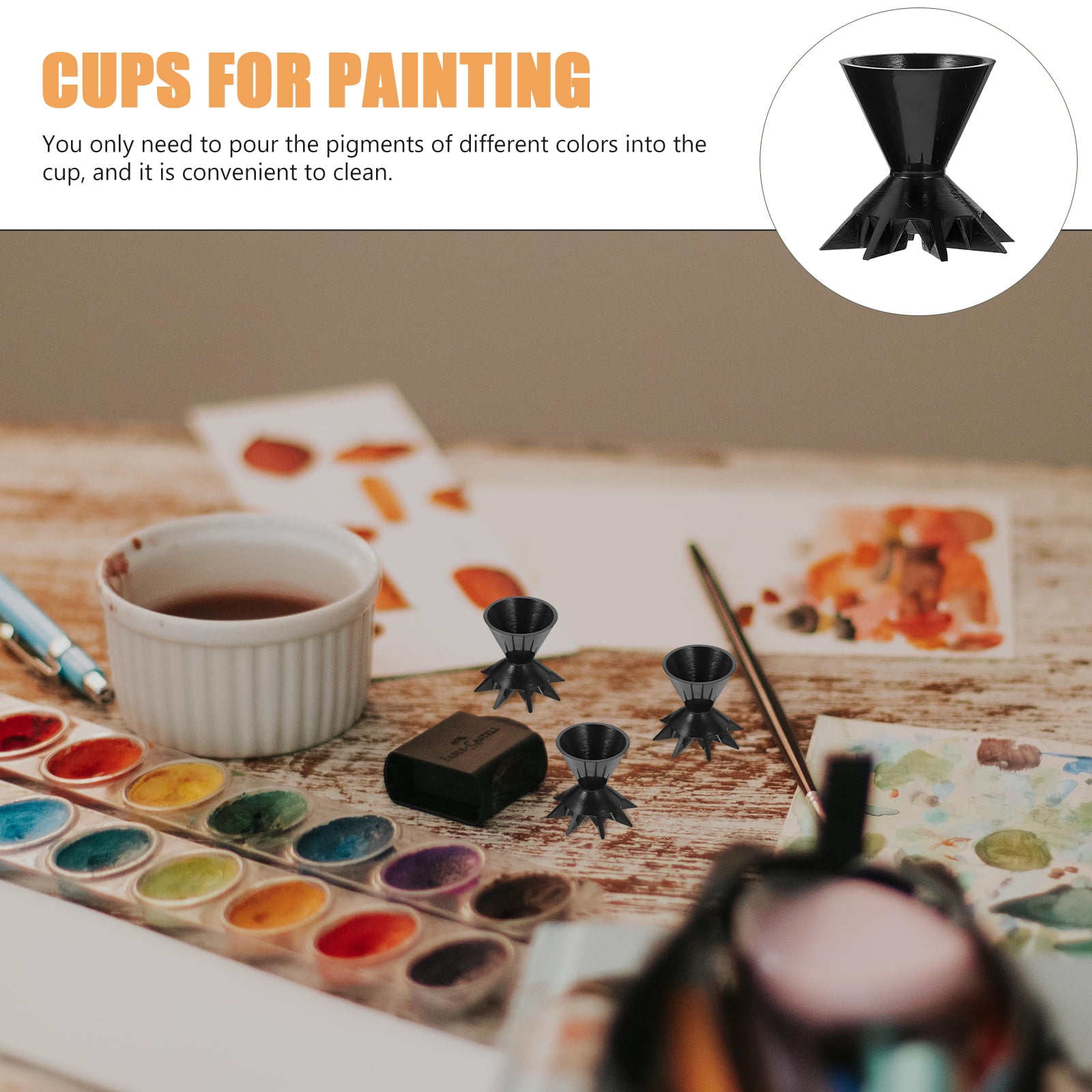 QIDITONG 3pcs Paint Pouring Funnel Cup Reusable Split Cup Multi-Channel ...