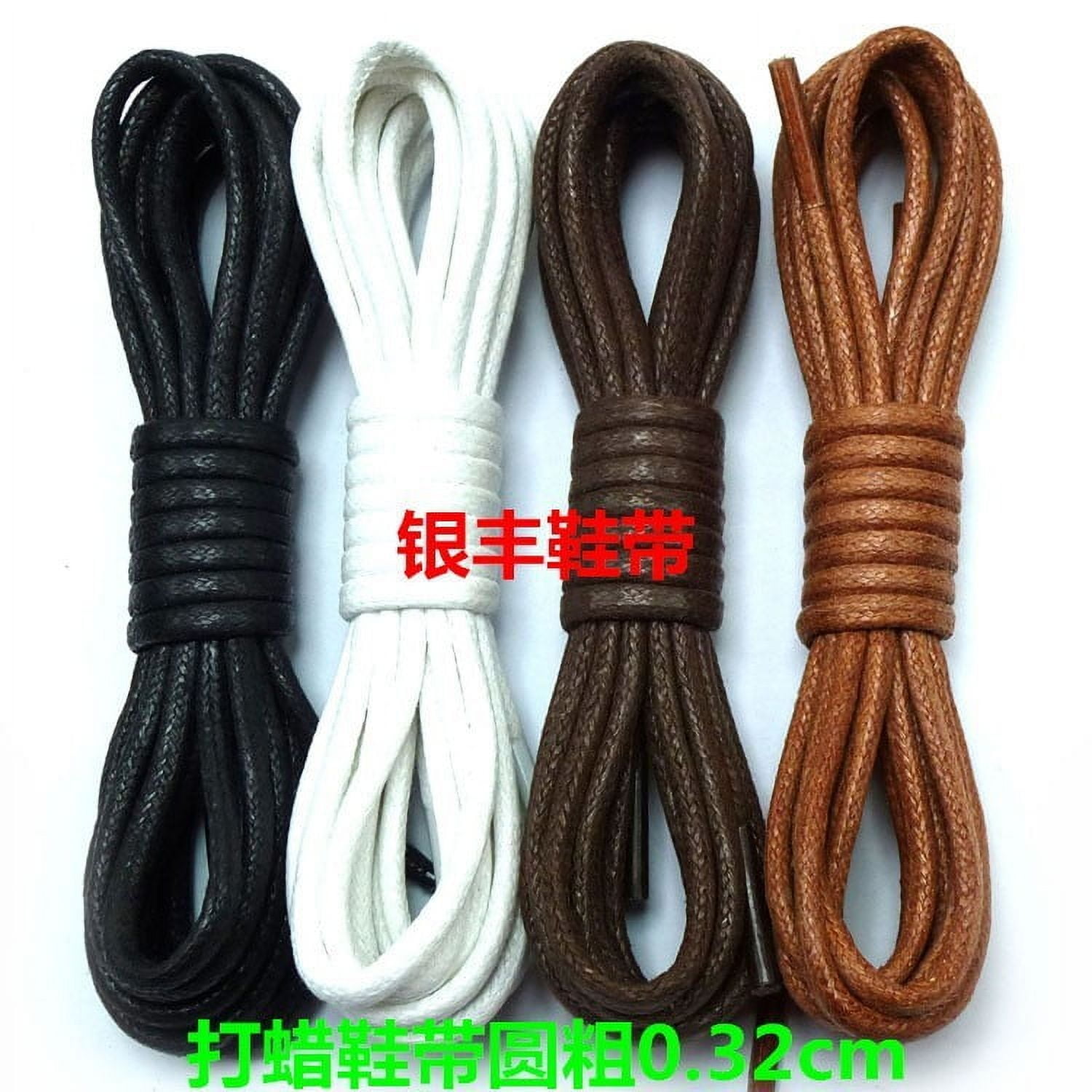 QIDITONG 4 Pairs Of Waxed Shoe Laces Shoelaces for Dress Shoes and ...