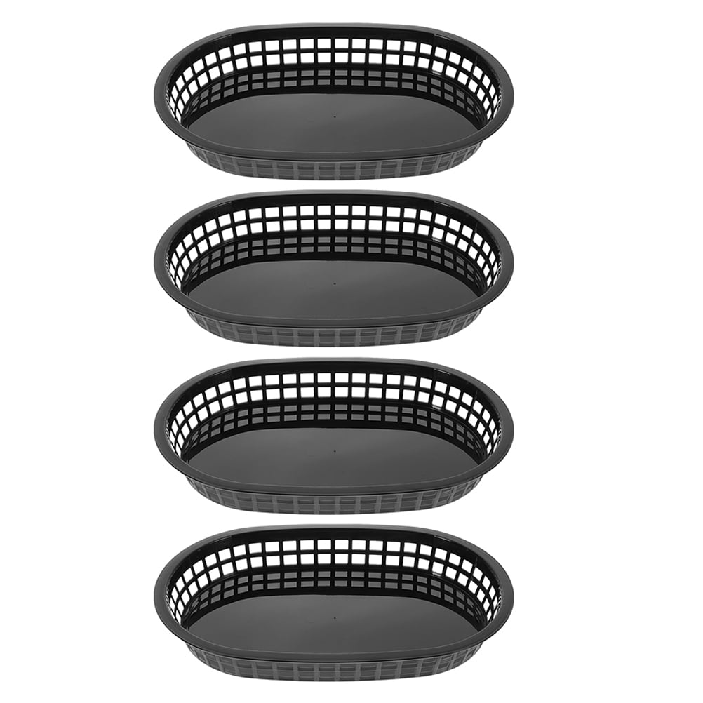 QIDITONG 4 Pcs Fast Food Baskets Plastic Fast Food Restaurant Baskets ...
