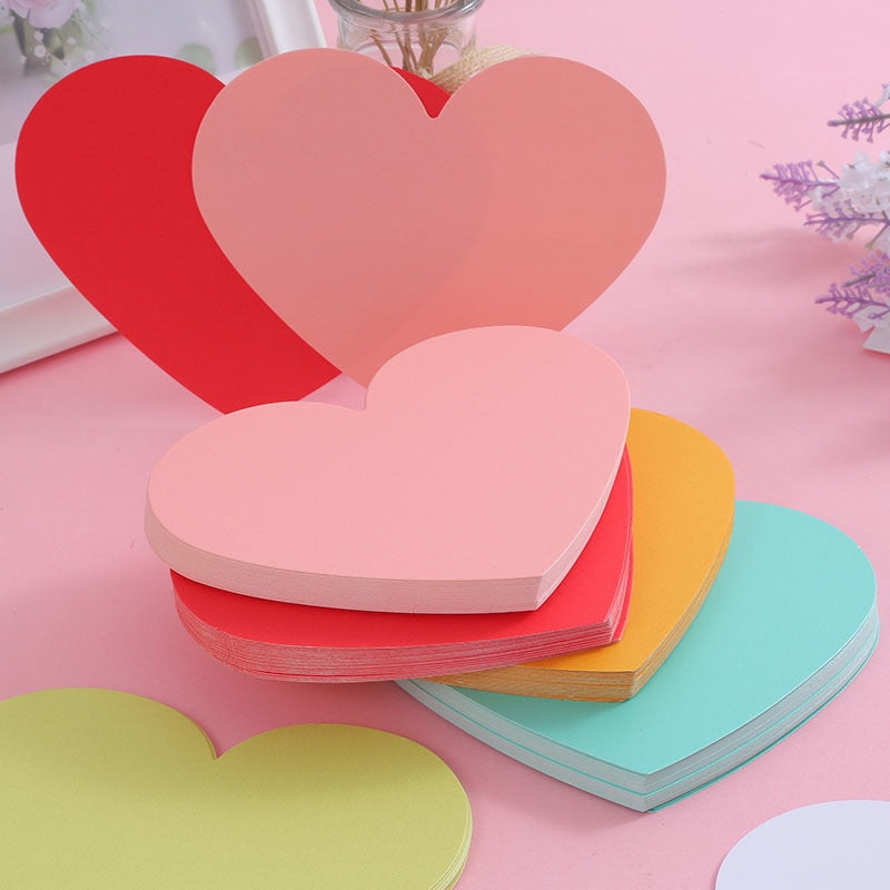QIDITONG 40Pcs Heart Shaped Note Cards Diy Greeting Cards Heart Shape ...