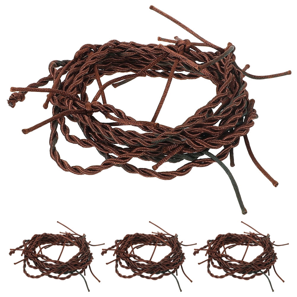 QIDITONG 4PCS Barbed Wire Prop Fake Rusted Barbed Wire Halloween Decor ...