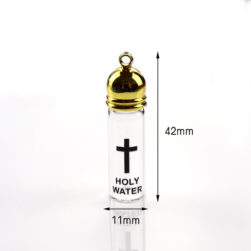 QIDITONG 4pcs Glass Holy Water Bottles For Christian Baptism Religious ...