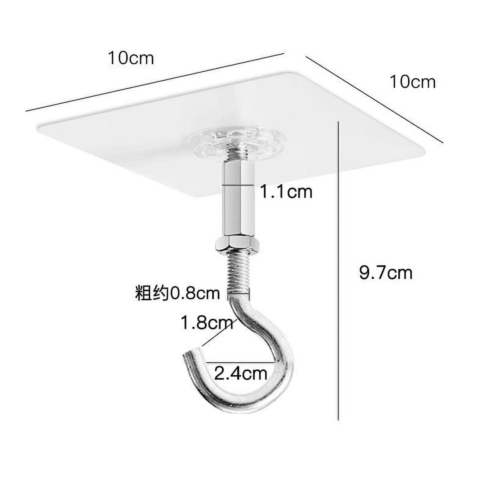 QIDITONG 4pcs Self Adhesive Ceiling Hooks For Hanging Plants No Drill ...