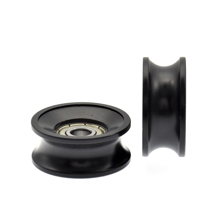 QIDITONG 5 Pcs U-Groove Nylon Guide Pulley Wheel With Steel Bearings ...