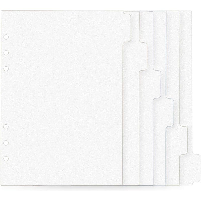 QIDITONG 6pcs Clear Acrylic Tab Dividers For A5 Binders School And ...