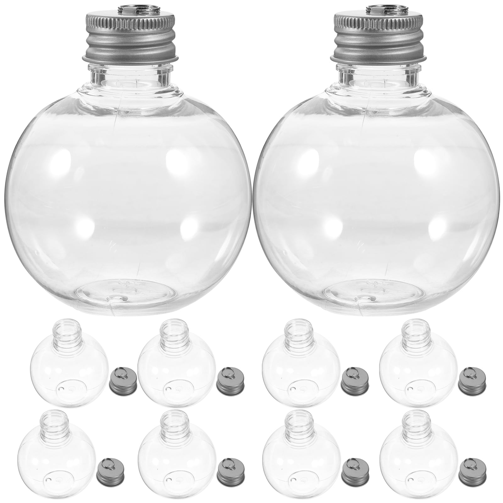 QIDITONG 6pcs Clear Round Bottles 150ml Fillable Christmas Ornament ...