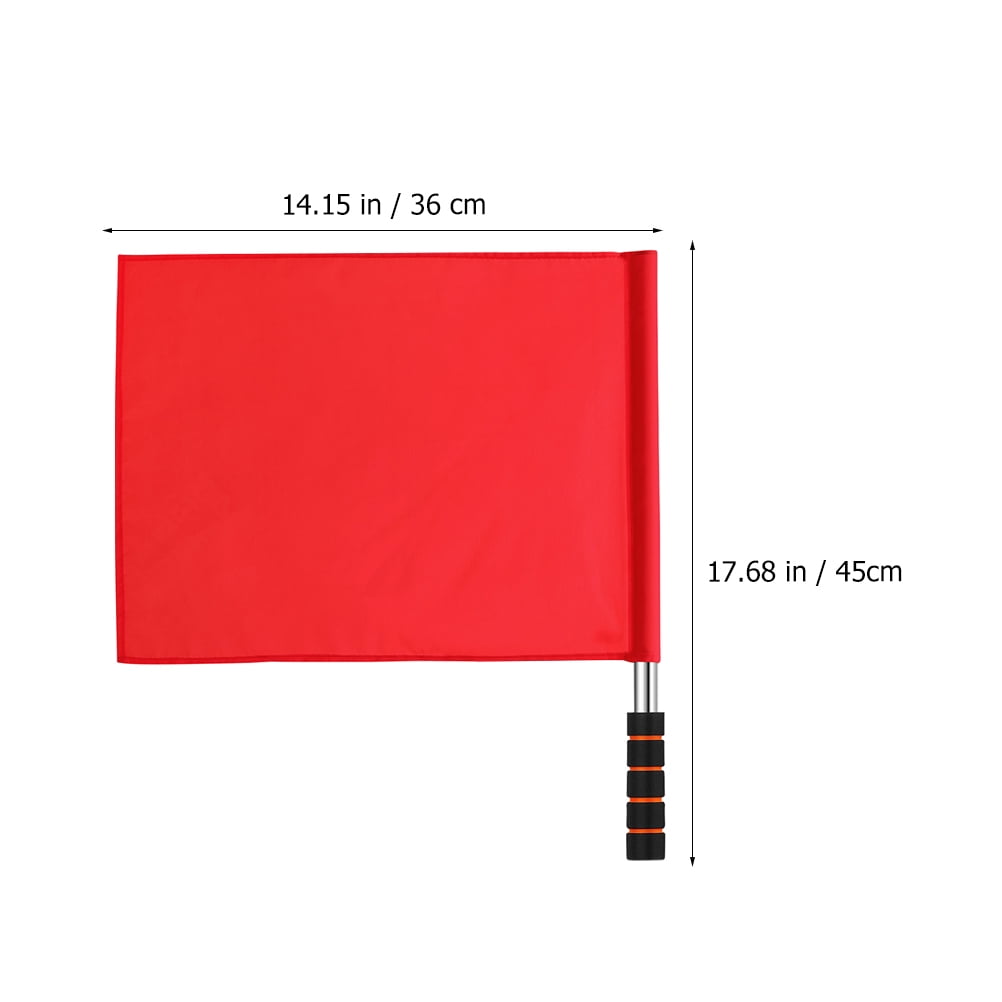 QIDITONG 8pcs Referee Flags Stainless Steel Pole Hand Signal Flags ...