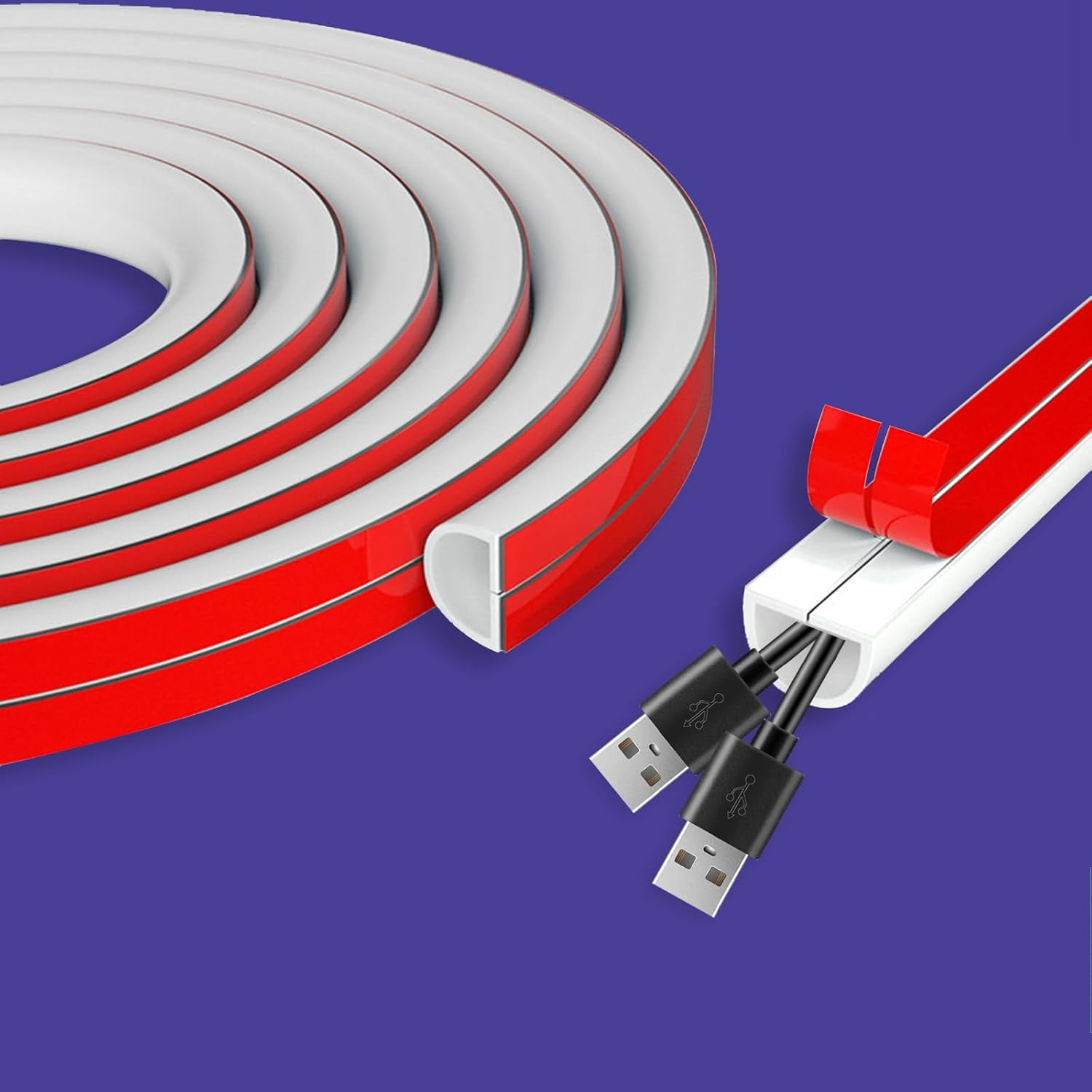 QIDITONG Carpet Cord Cover Extension Cord Hider Outdoor Cord Cover ...