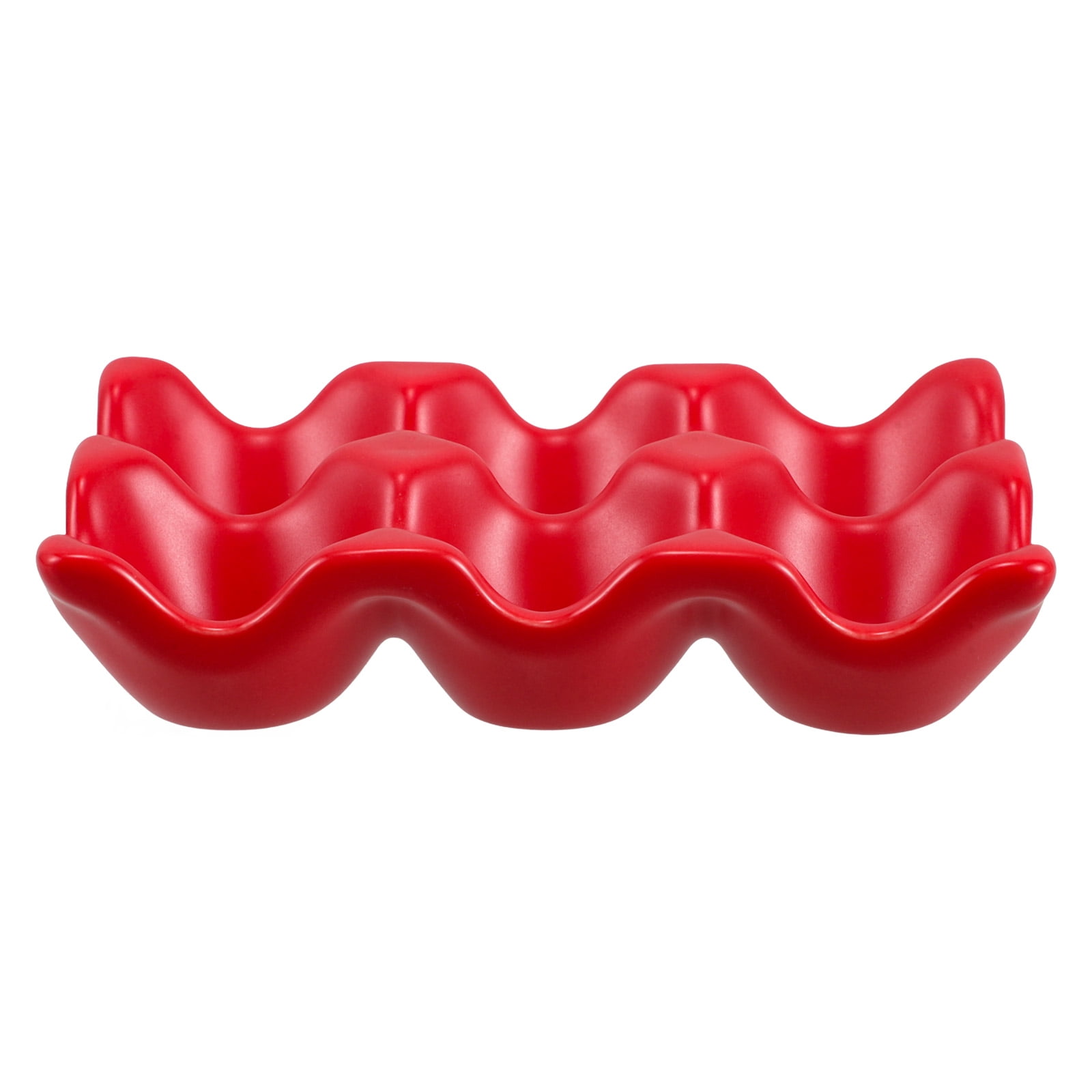 QIDITONG Ceramic Egg Tray 6 Cups Egg Holder For Refrigerator Kitchen ...