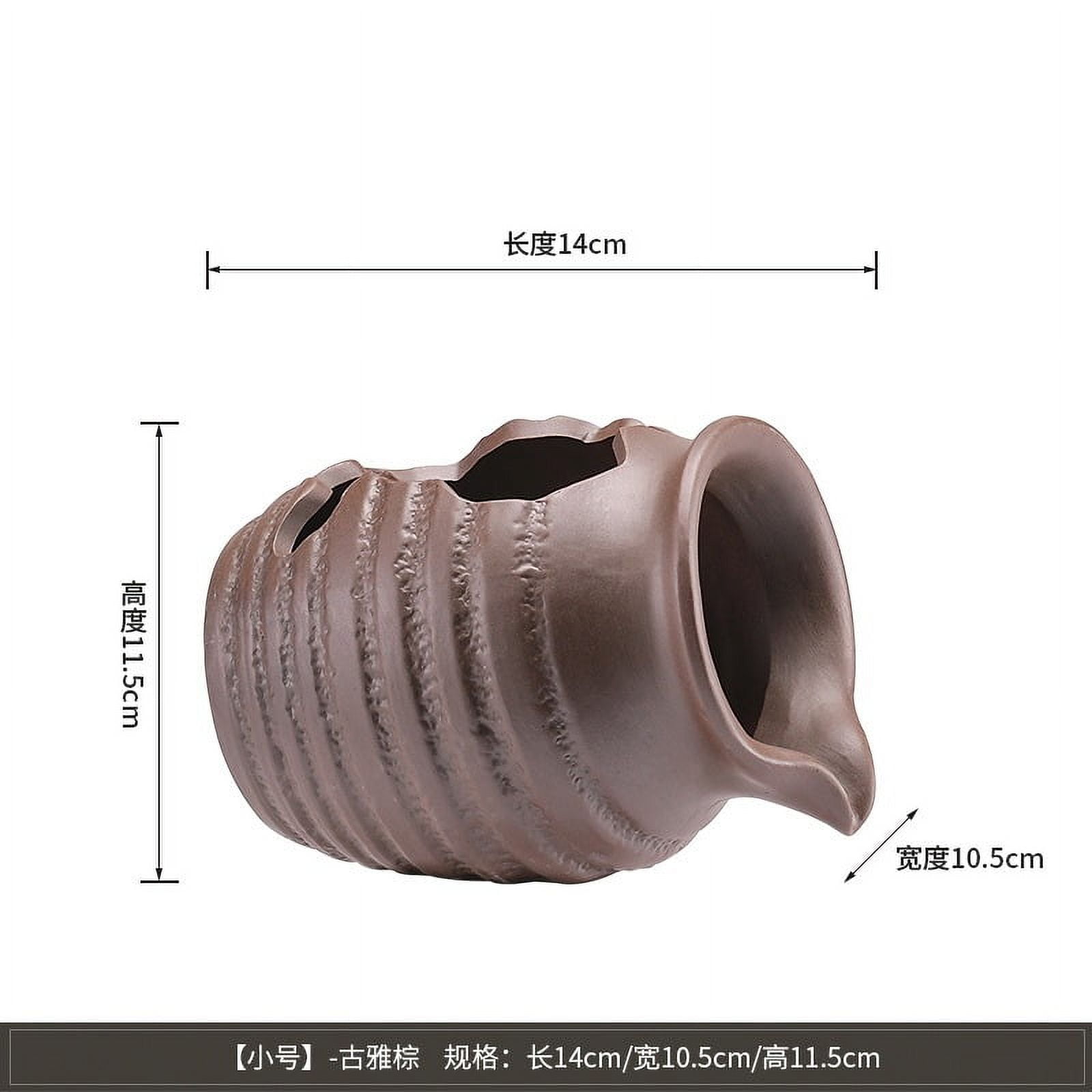 Hytrove Ceramic Waterfall Jar Brown 1Pcs 5.3x4.3x4.1in - Walmart.com