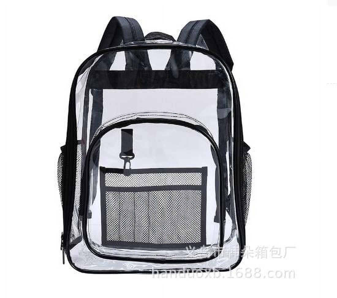 QIDITONG Clear Backpack Clear Book Bag See Through Bag Stadium Clear ...