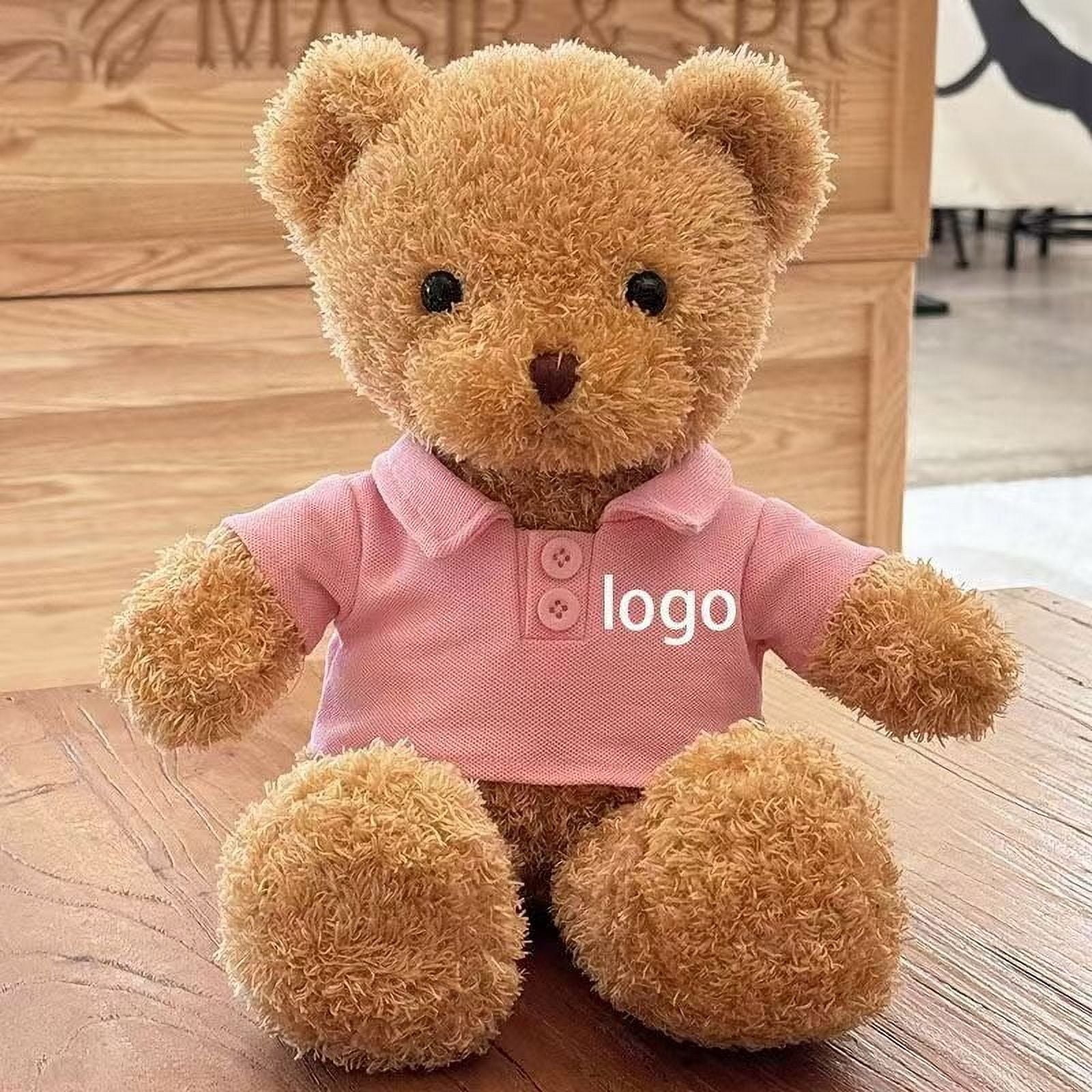 QIDITONG Cute Plush Bear Toy With Interchangeable Shirt For And Adults ...