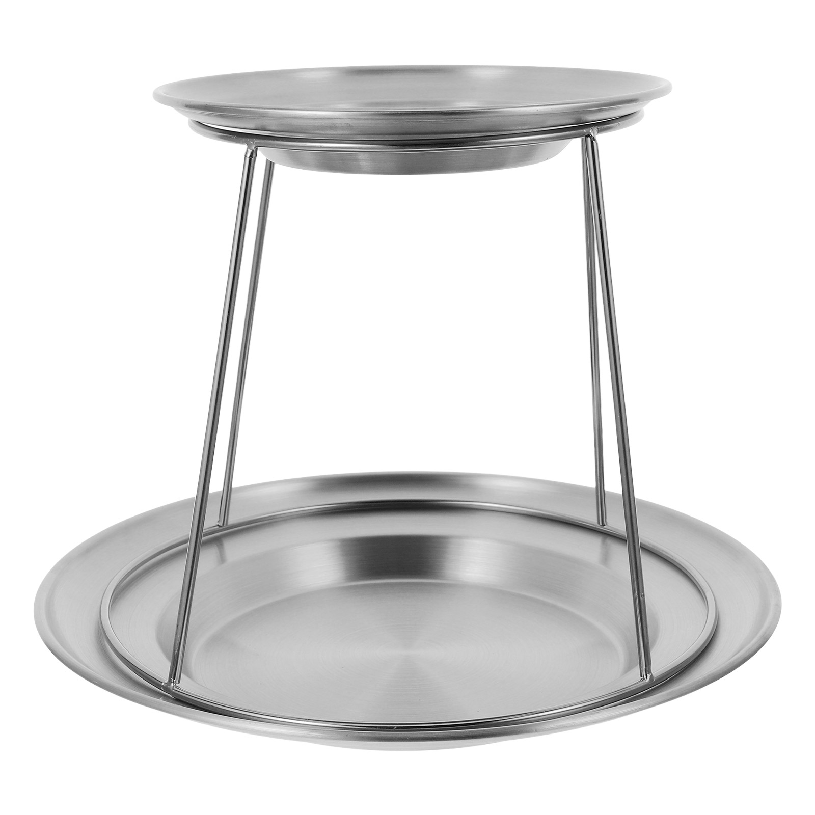 QIDITONG Double Layer Stainless Steel Gold Plates Seafood Display Rack ...