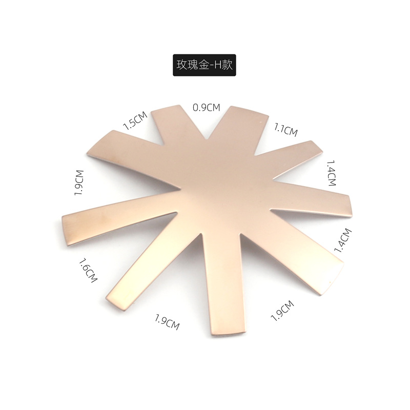 QIDITONG French Manicure Metal Template Nail Art Edge Trimmer ...