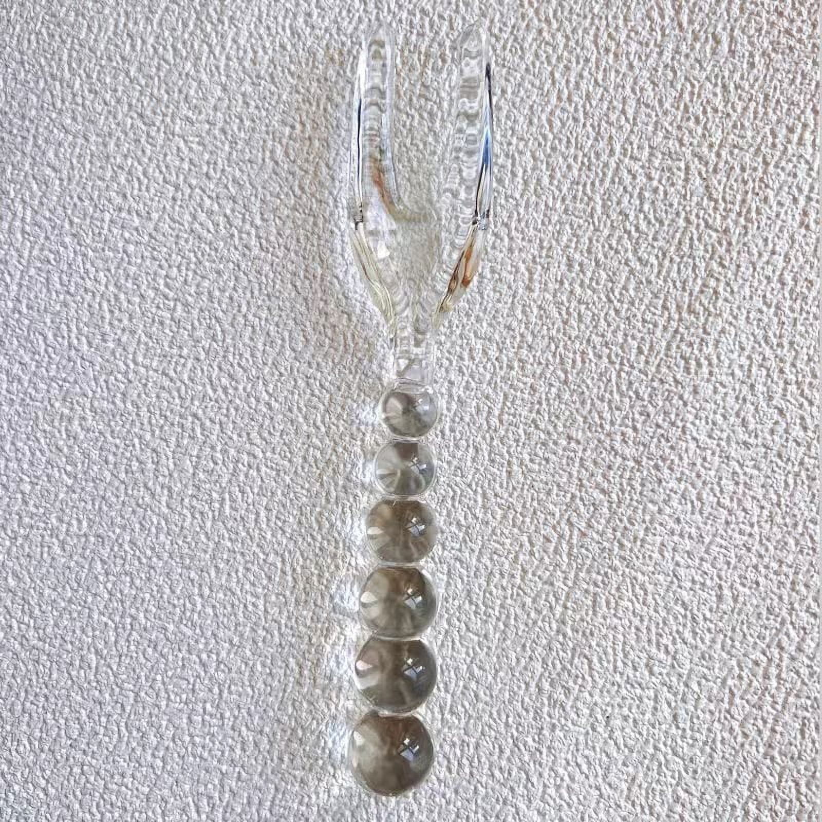 QIDITONG Glass Fork For Coffee Teaspoons Glass Stirring Fork Rod Coffee ...