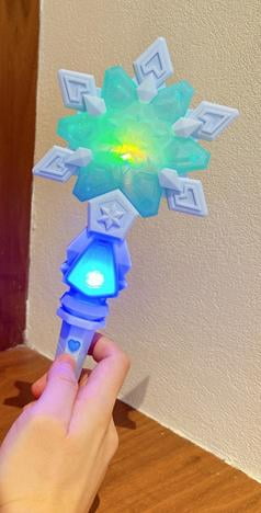 HEMOTON Skyblue Plastic Light Up Snowflake Wand for Party Role Play Fun ...