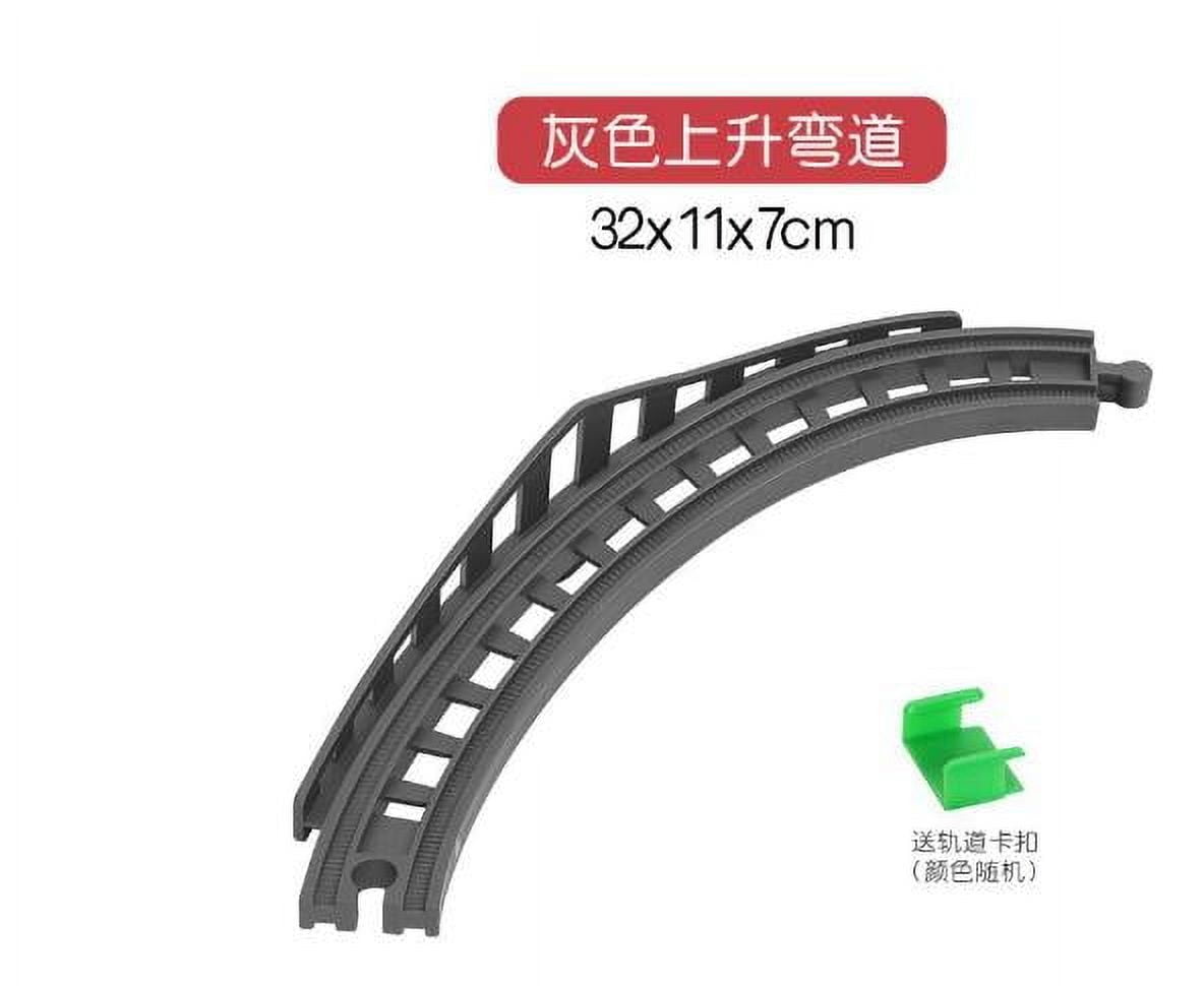 HEMOTON Curved Train Track for Kids Easy Assembly and Upgrade Grey ...