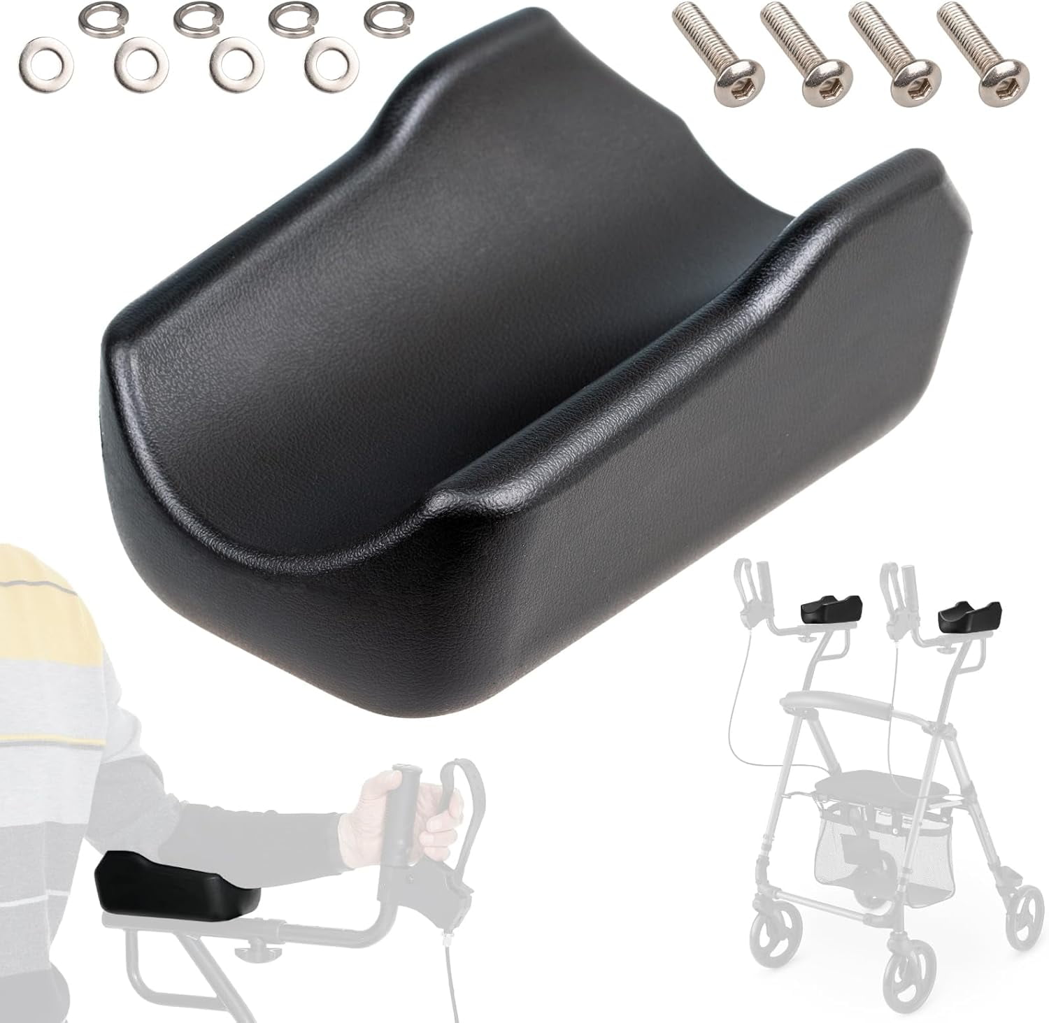 Baluue Rollator Armrest Pad Replacement Forearm Cushion for Upright ...