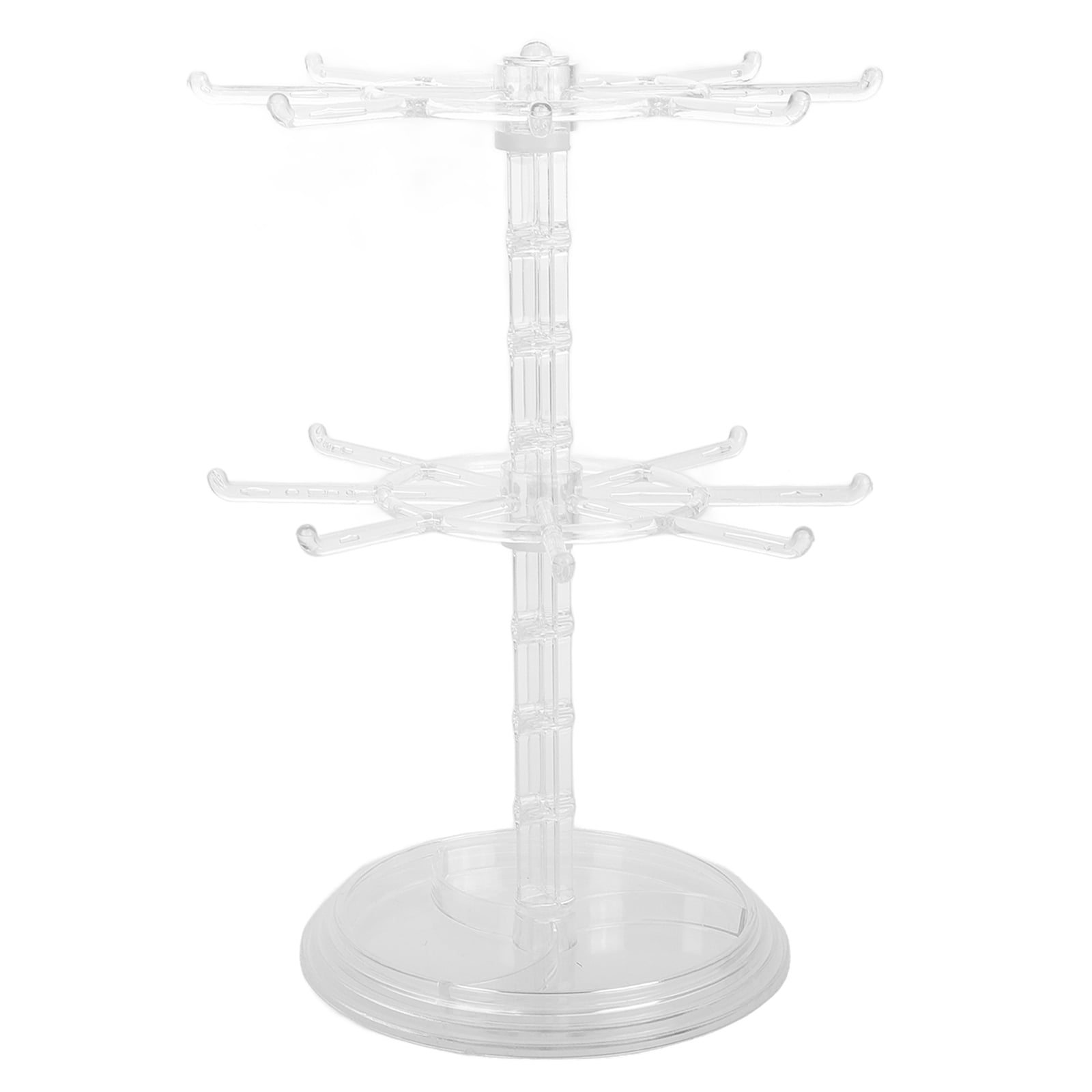 QIDITONG Rotating Keychain Display Stand Jewelry Rack 2 Tier Display ...