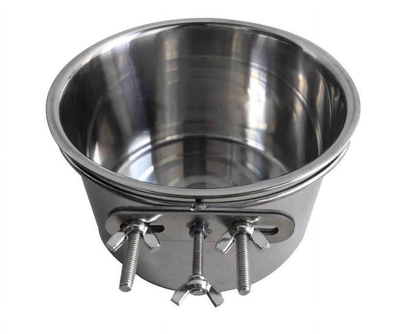 QIDITONG Stainless Steel Hanging Dog Bowl Anti-Spill Crate Mounted Pet ...