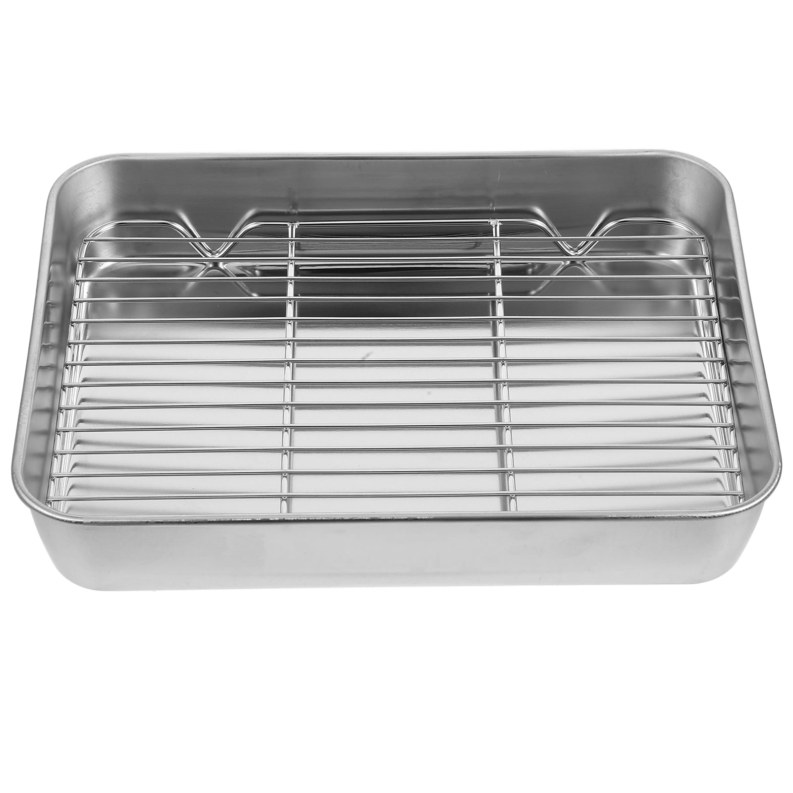 QIDITONG Stainless Steel Roasting Pan With Rack For Baking And Grilling ...