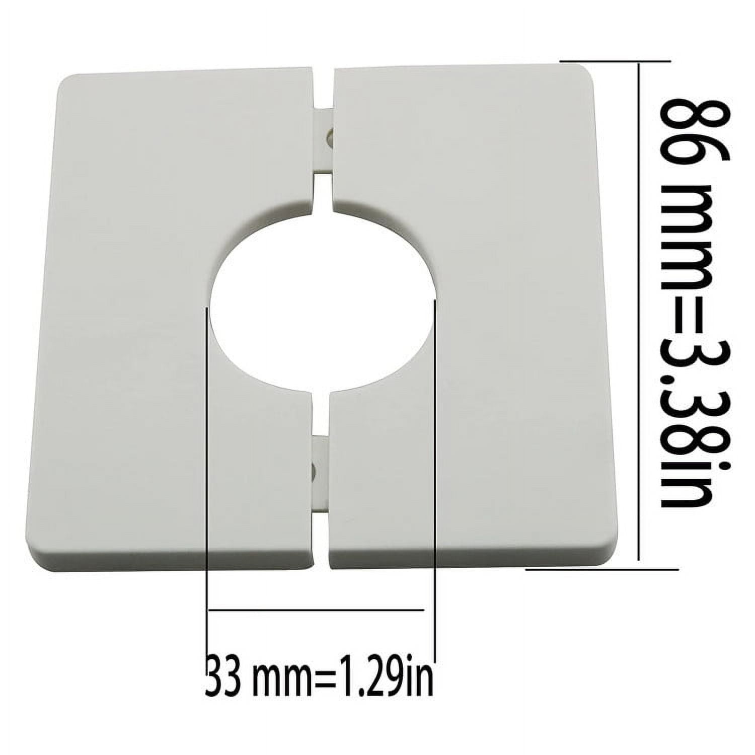 QIDITONG Wall Split Flange Square Pipe Cover Self-Adhesive Escutcheon ...