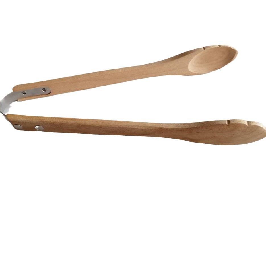 QIDITONG Wood Food Tong Versatile Kitchen bread Tong For Cooking ...