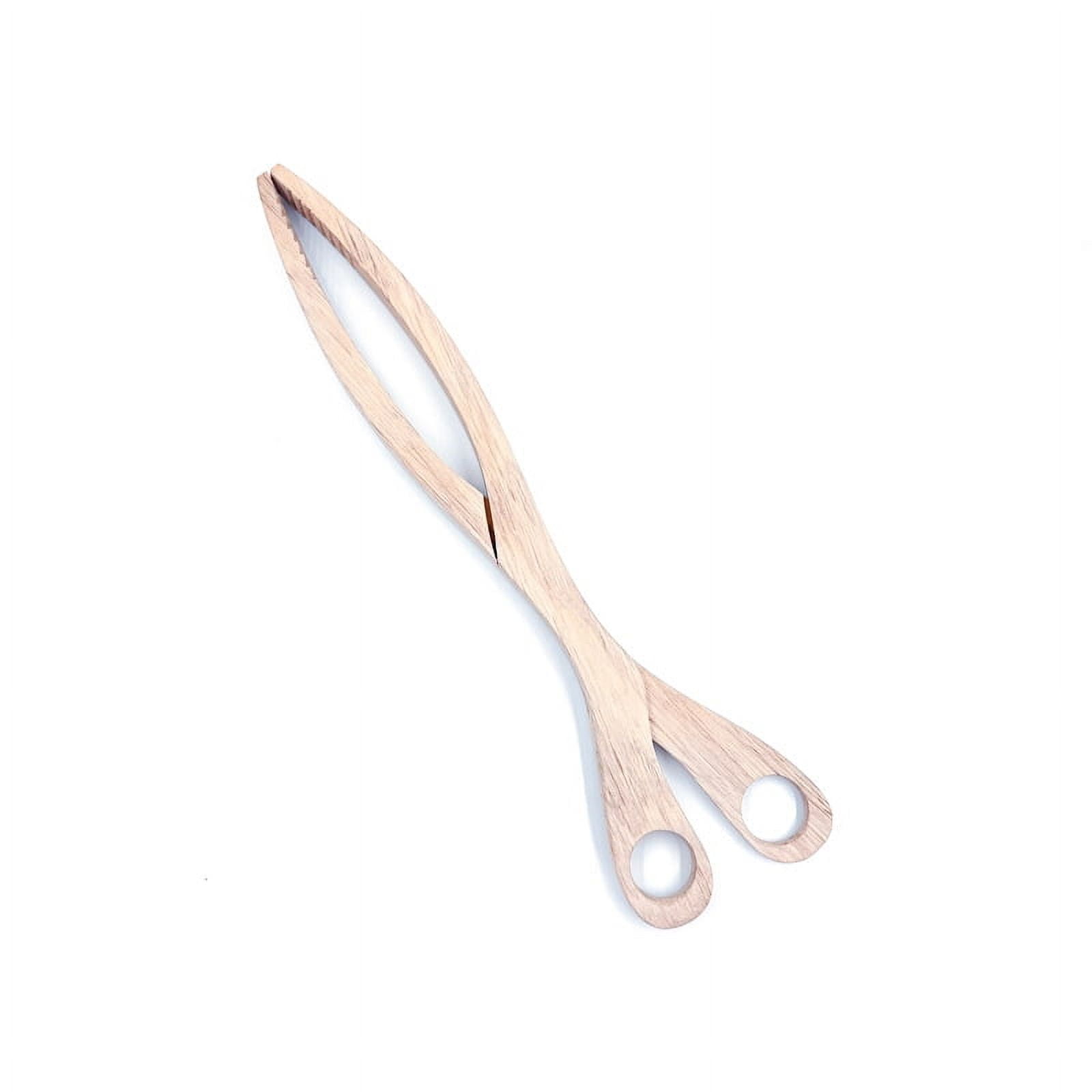 QIDITONG Wooden Bread Tong Toast Clamp Nonslip Scissor Tong Reusable ...