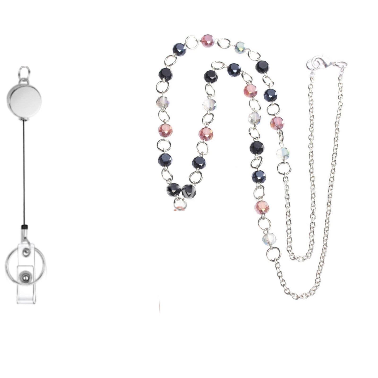QIEZHON Badge Lanyard Retractable Beautiful Sling Necklace ID Badge Holder with Phone Sling ...