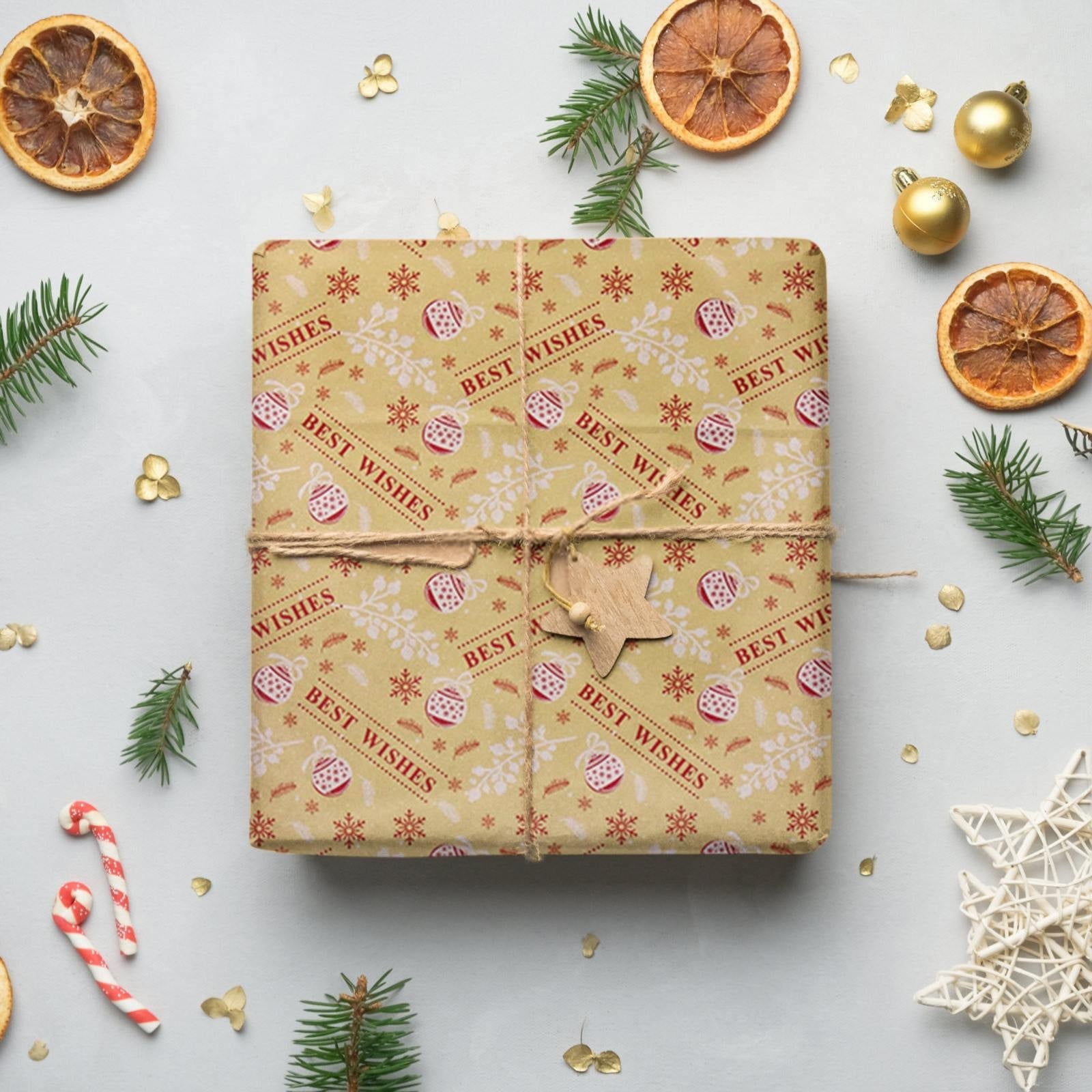 QIEZHON Christmas Wrapping Paper Jumbo Christmas Rolled Gift Wrap - 5 ...