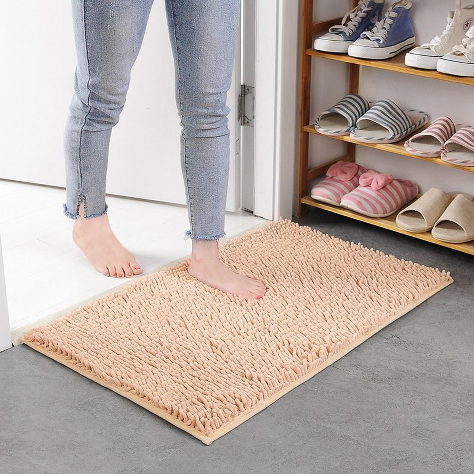 QIEZHON Door Mat For Muddy Absorbs And Dirt Absorbent Non Slip Washable ...