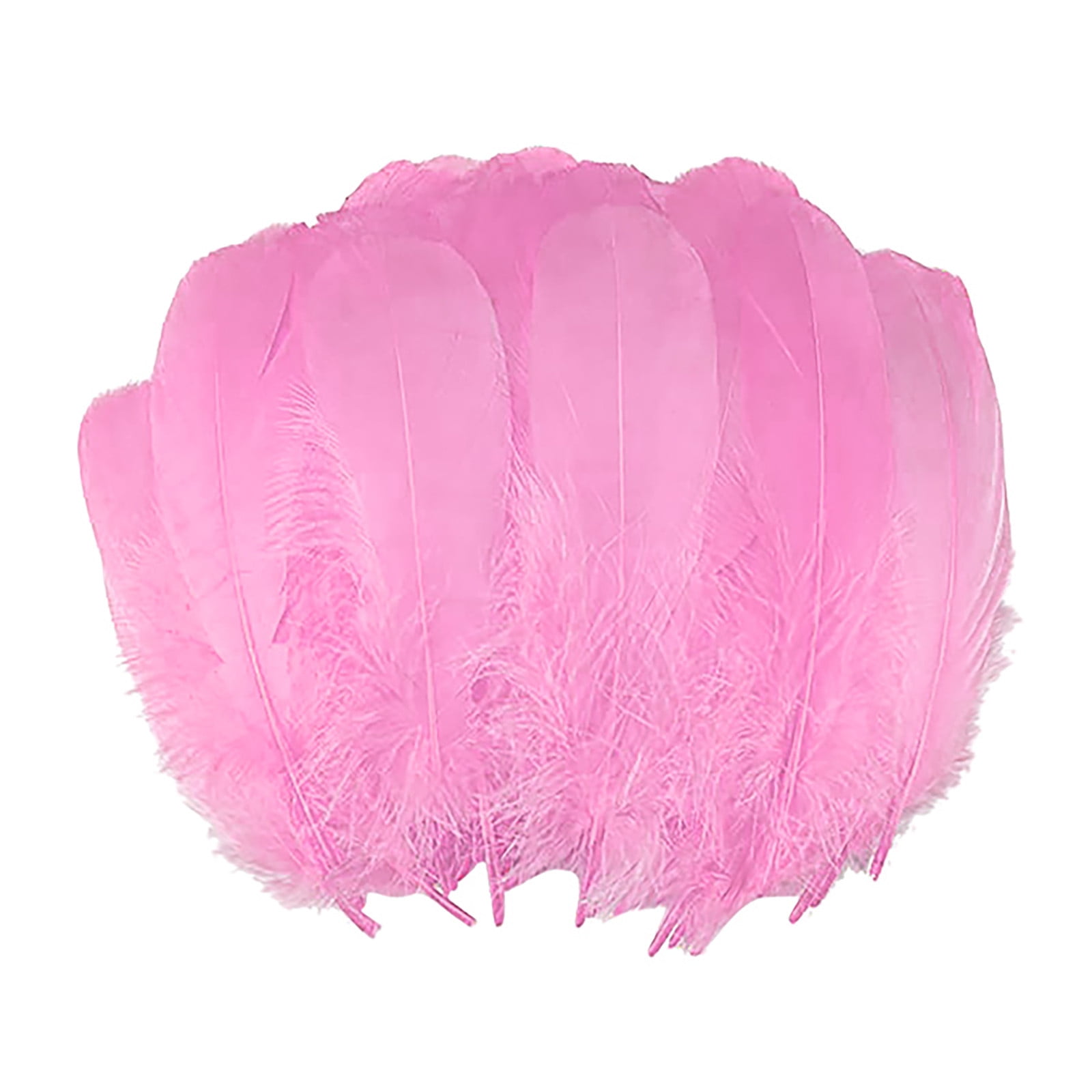 QIEZHON Natural Pink Craft Feathers - 100Pcs Bulk Feathers for Crafts ...