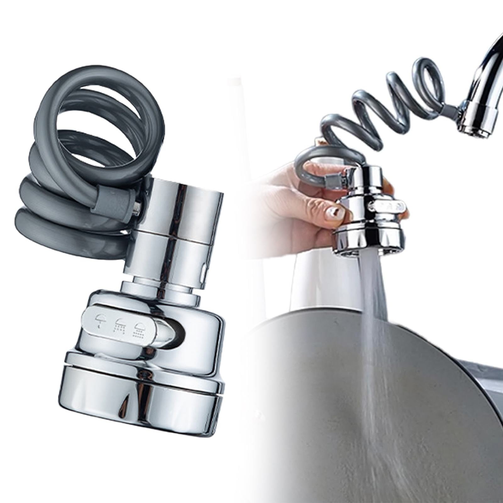 QIEZHON Pull Out Mini Faucet Filter Splash Proof Sink Faucet Extender ...