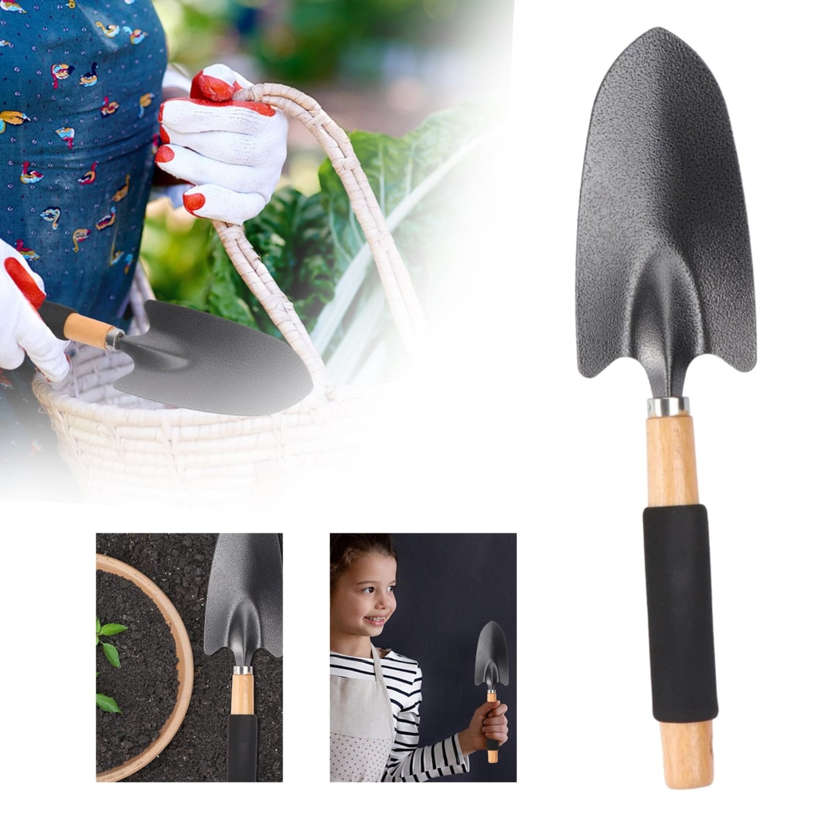 QIEZHON Small Shovel Digging Shovel Gardening Hand Tools Ice Melt Scoop ...