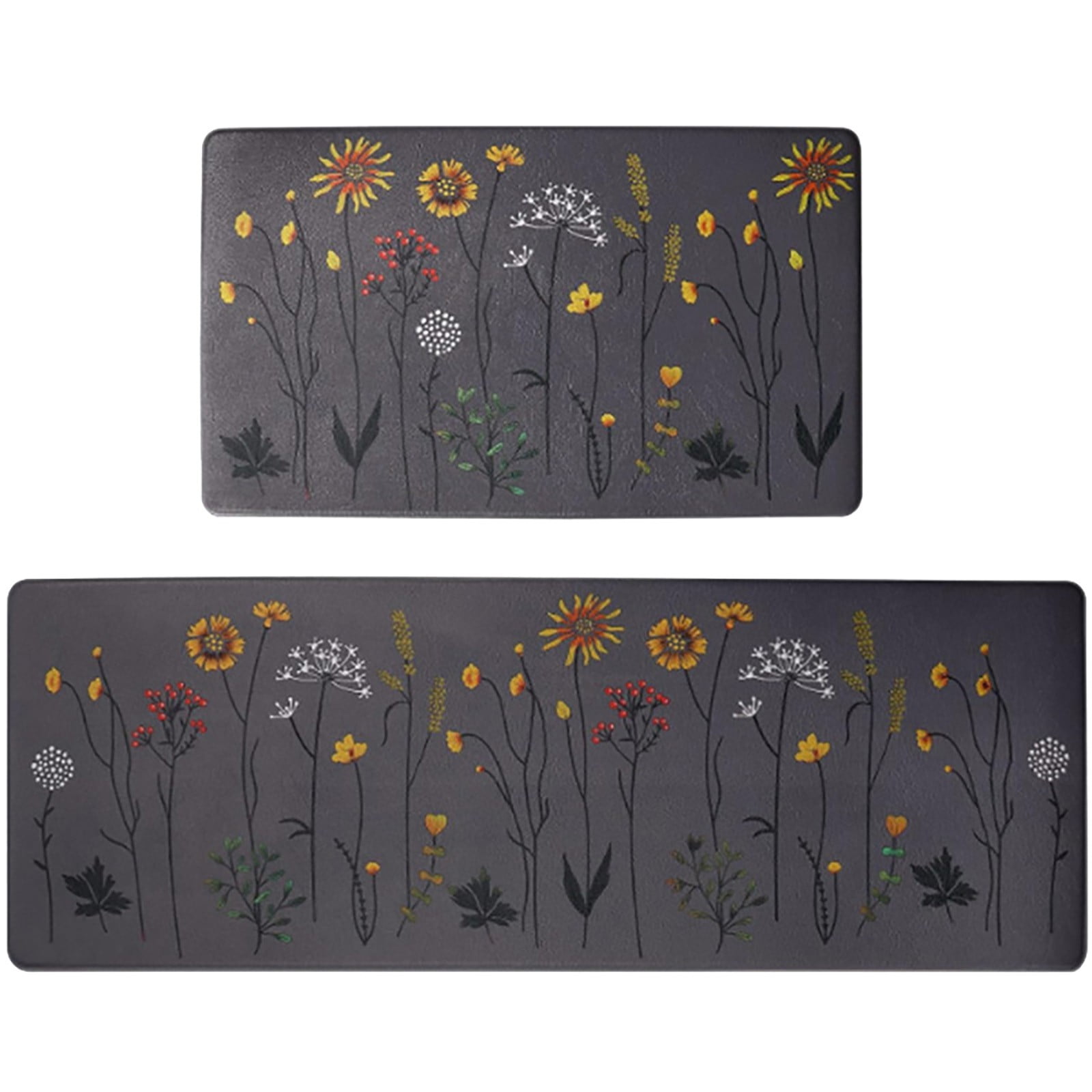 QIEZHON Spring And Summer Flowers And Plants Pvc Floor Mats Non Slip ...