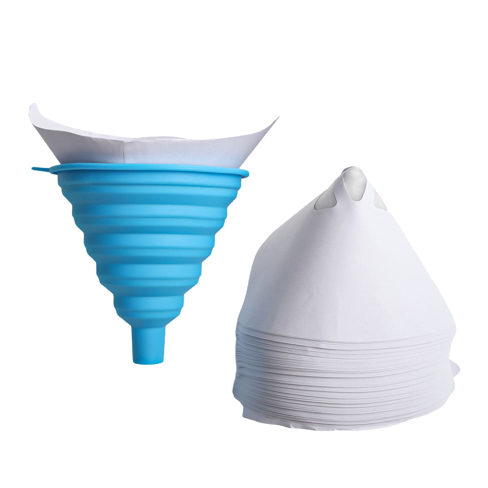 QIFEI 101 Pcs Filter Paper Paint Filter Folding Silicone Funnel For ...