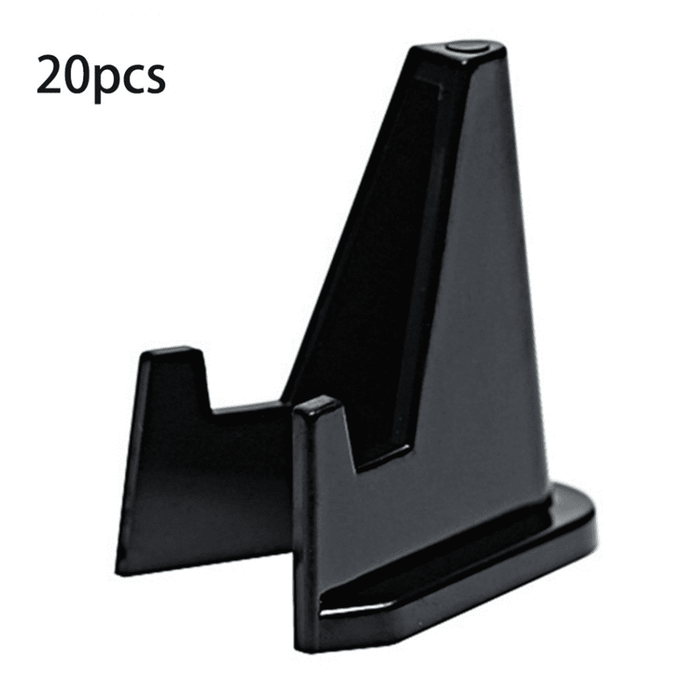 QIFEI 20 Packs Acrylic Easel Stands Black Mini Coin Display Easel ...