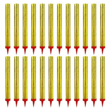 King of Sparklers Pack of 60 VIP Gold Wrapping Sparkling Candles for ...