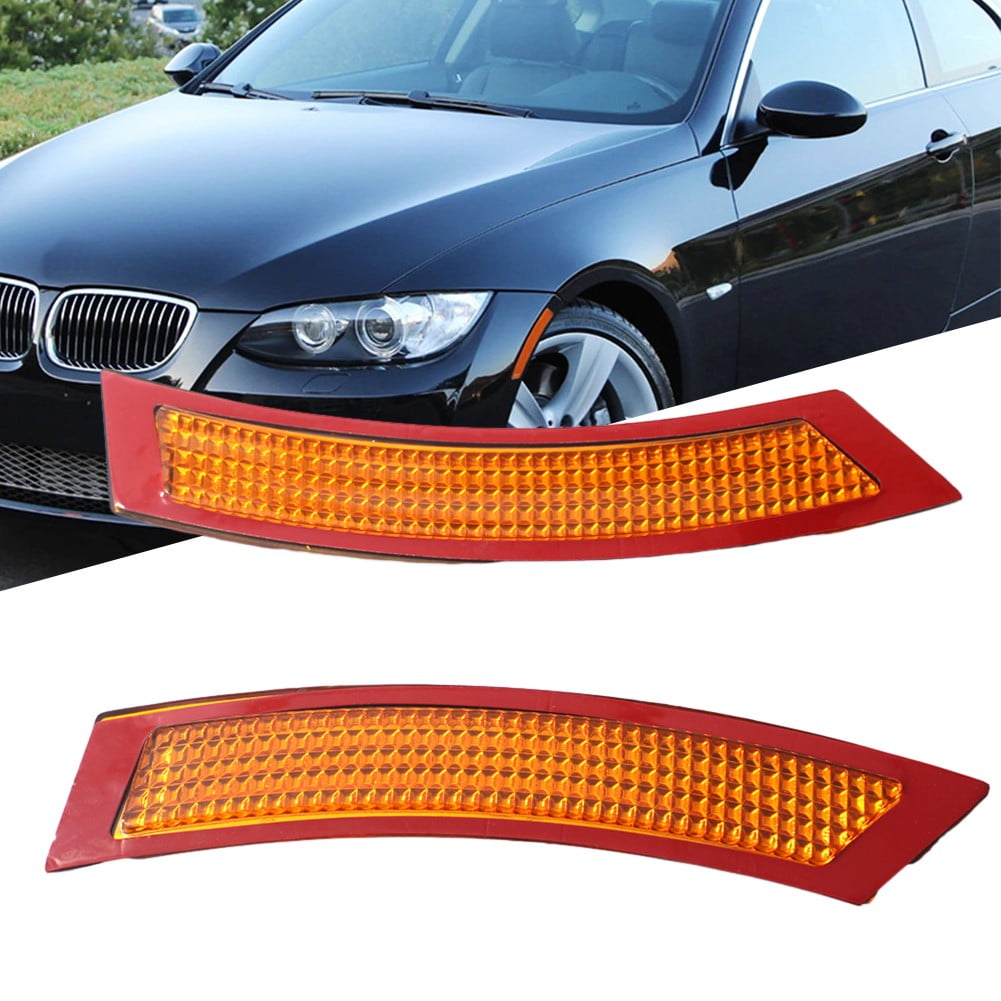 QIFEI Amber Front Bumper Side Reflector Light For BMW E92 E93 3 Series ...