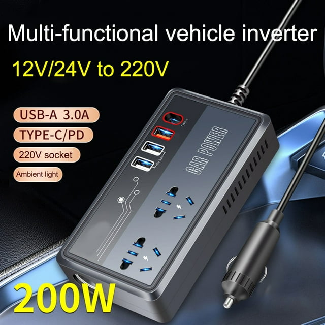 QIFEI Car Inverter Power Inverter 12V To 110V Car Outlet Adapter 12V ...